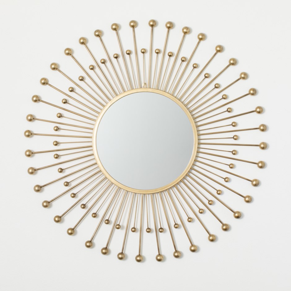 DECORATIVE GOLD STARBURST MIRROR – Kate Co Home & Design Studio